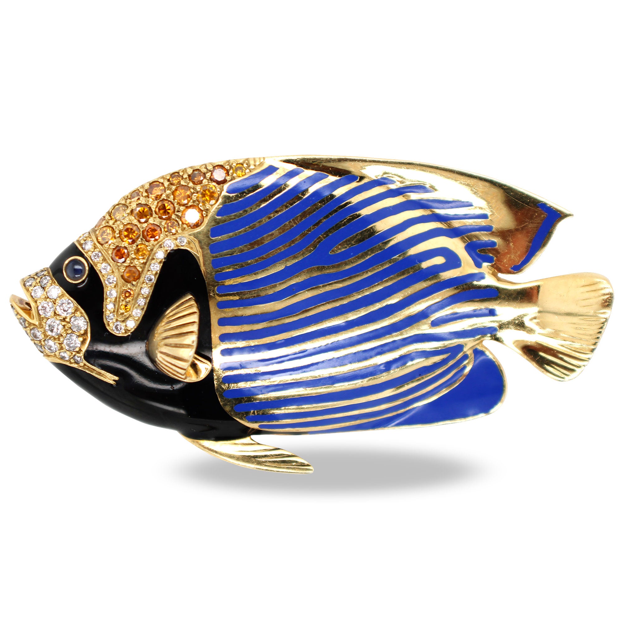 FINDING NEMO COLLECTION KASTON'S FISH ART BROOCH EMPEROR ANGEL FISH